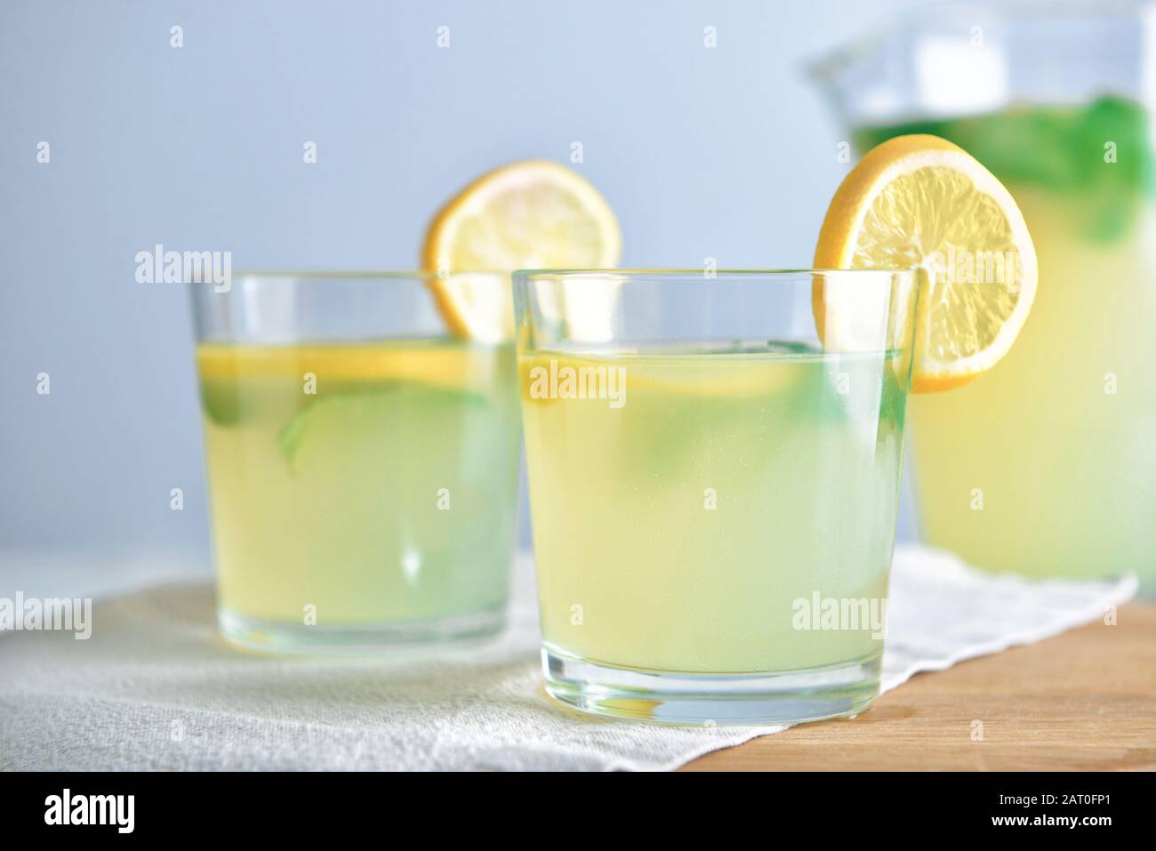 Tasty lemonade on table hi-res stock photography and images - Alamy