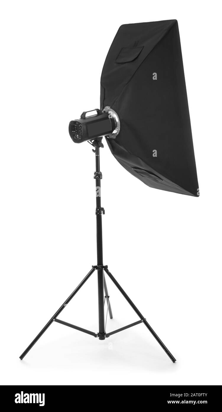 Professional softbox for photo studio on white background Stock Photo ...
