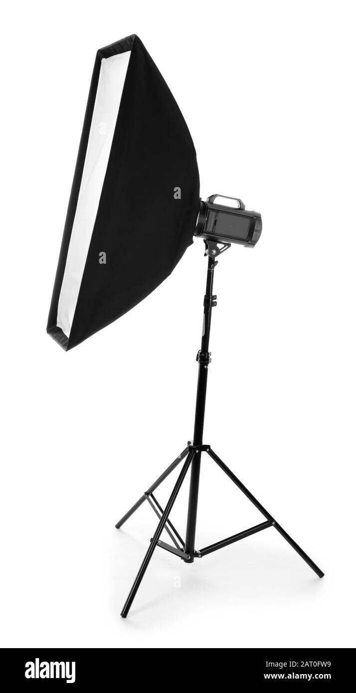 Professional softbox for photo studio on white background Stock Photo ...