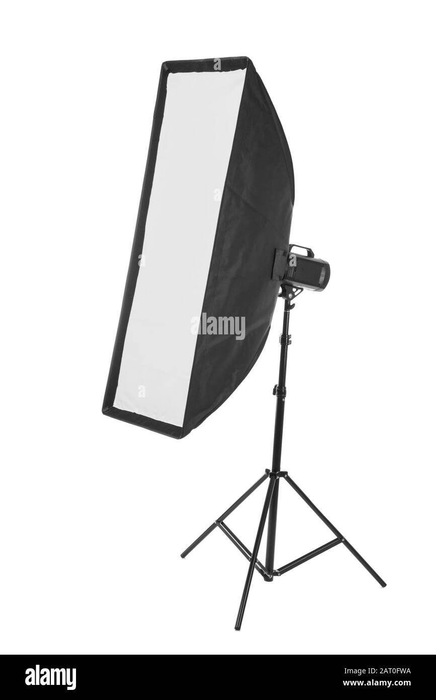 Professional softbox for photo studio on white background Stock Photo ...