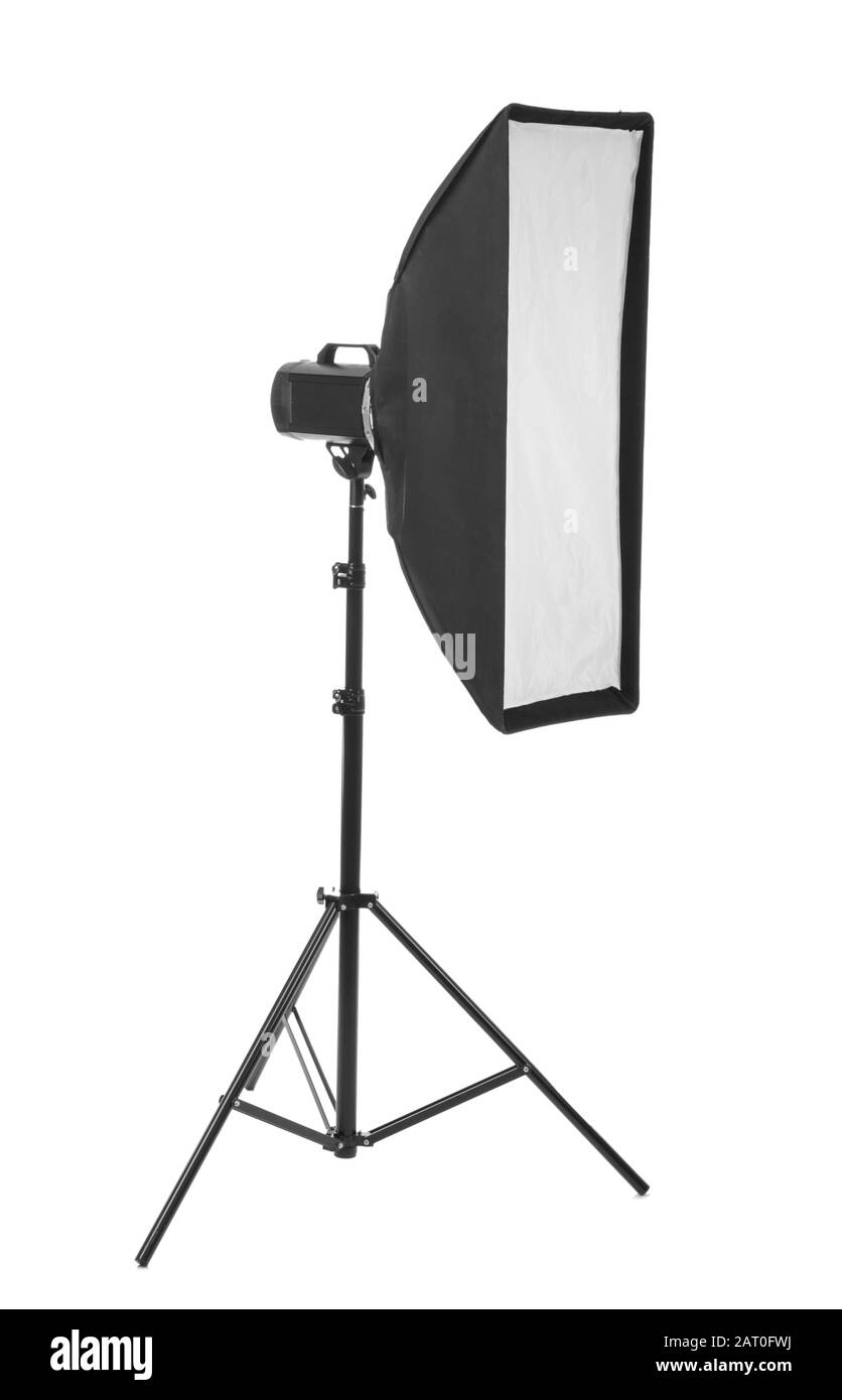 Professional softbox for photo studio on white background Stock Photo ...