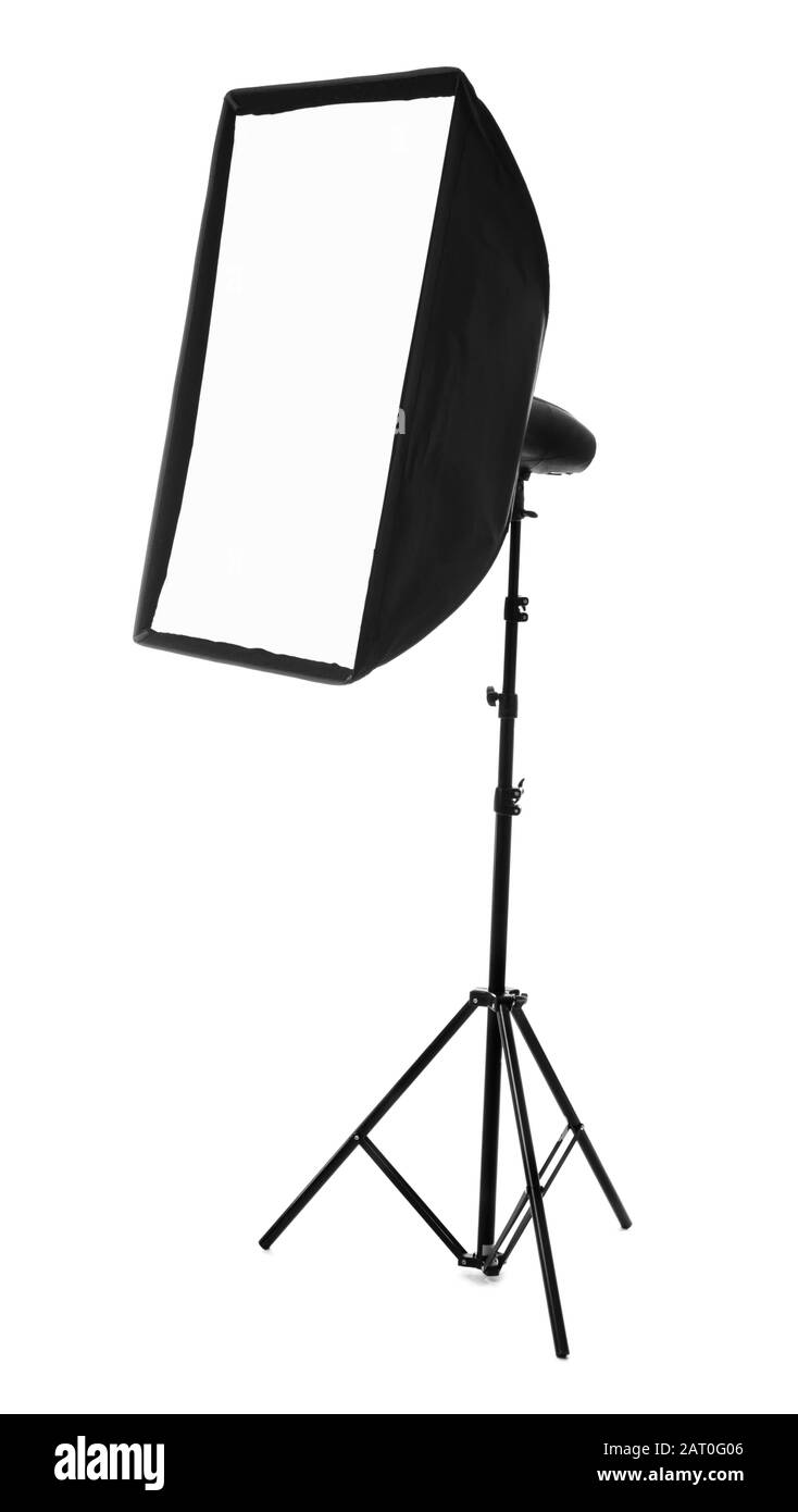 Professional softbox for photo studio on white background Stock Photo ...