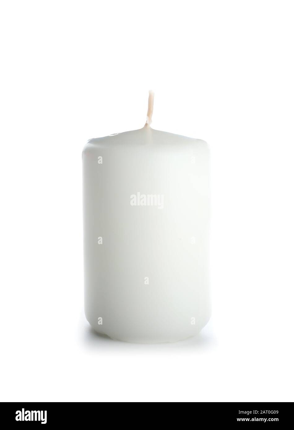 Beautiful candle isolated on white Stock Photo - Alamy