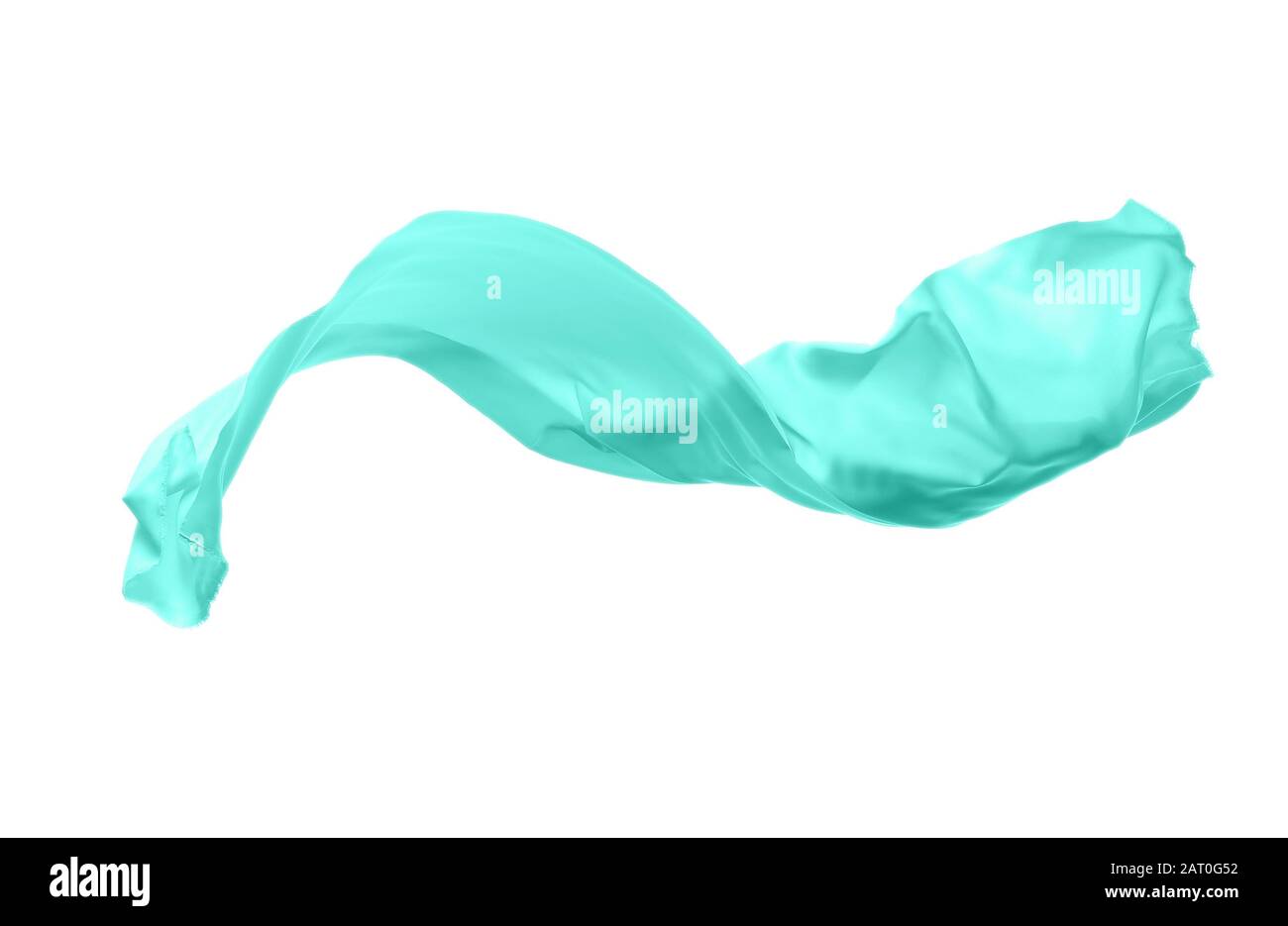 Flying fabric on white background Stock Photo - Alamy