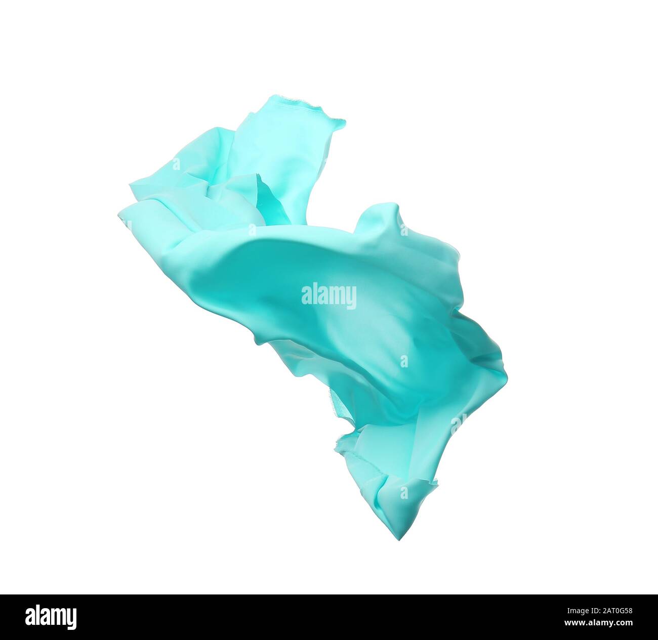 Flying fabric on white background Stock Photo - Alamy