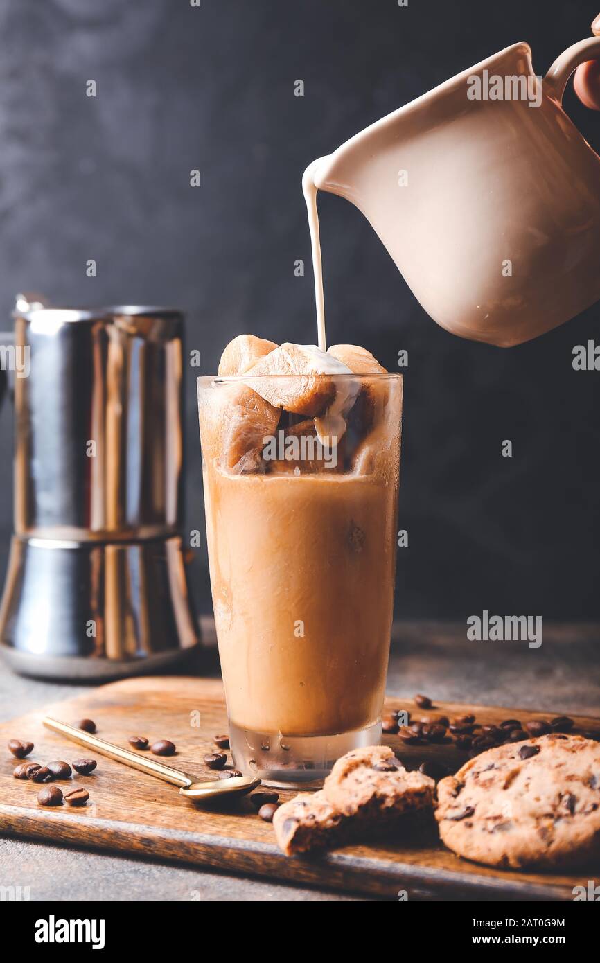 Process making iced coffee hi-res stock photography and images - Alamy