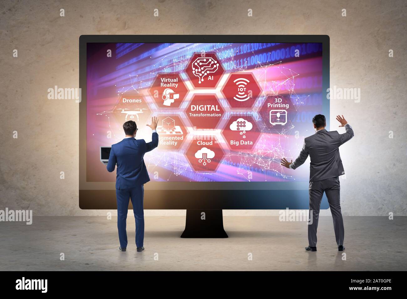 The digital transformation and digitalization technology concept Stock ...