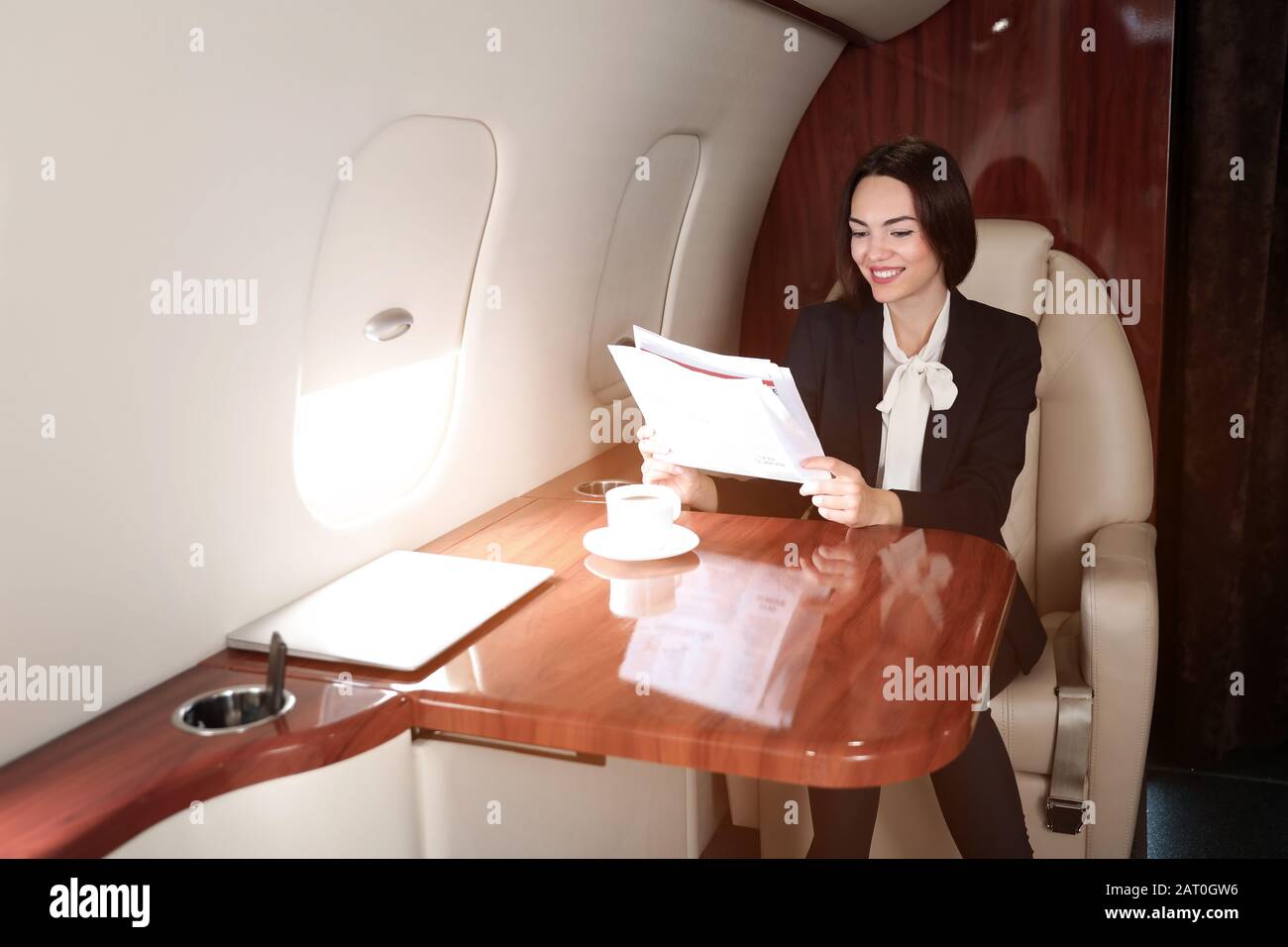 First air travel newspaper hi-res stock photography and images - Alamy