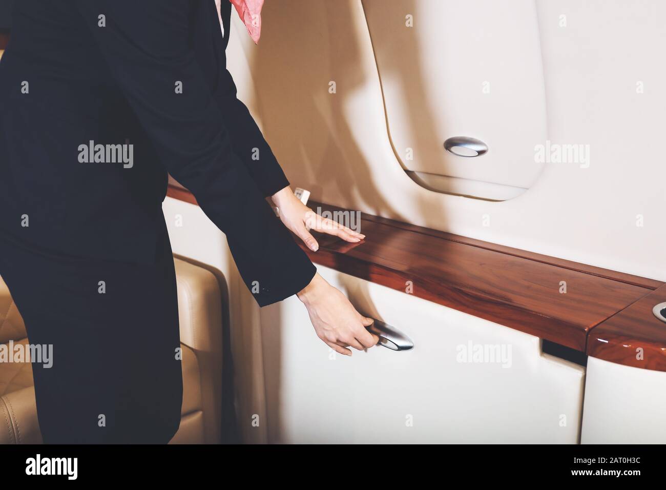 Private jet cabin crew hi-res stock photography and images - Alamy