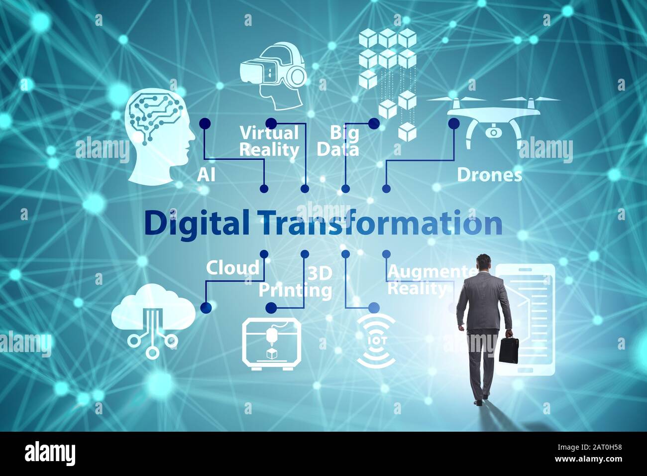 The digital transformation and digitalization technology concept Stock ...