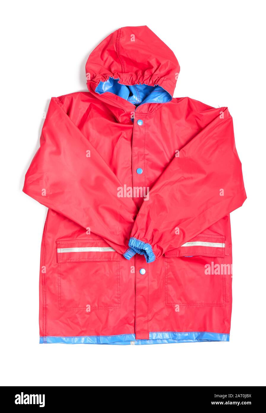 Stylish raincoat on white background Stock Photo - Alamy