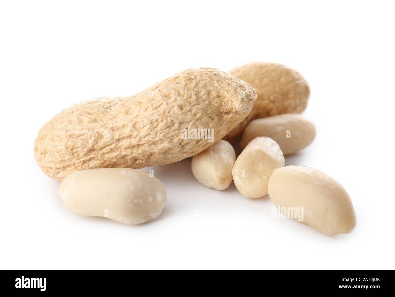 Tasty peanuts on white background Stock Photo - Alamy
