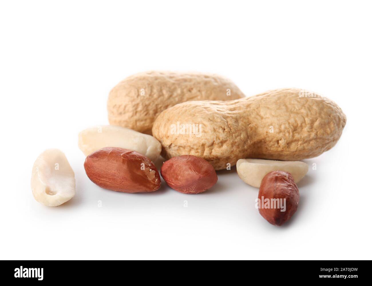 Tasty peanuts on white background Stock Photo - Alamy