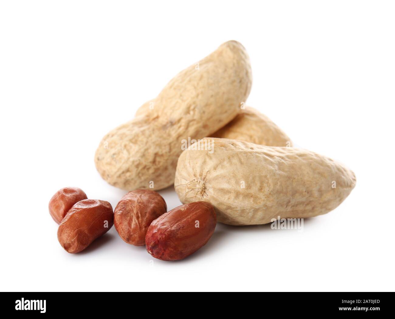 Tasty peanuts on white background Stock Photo - Alamy