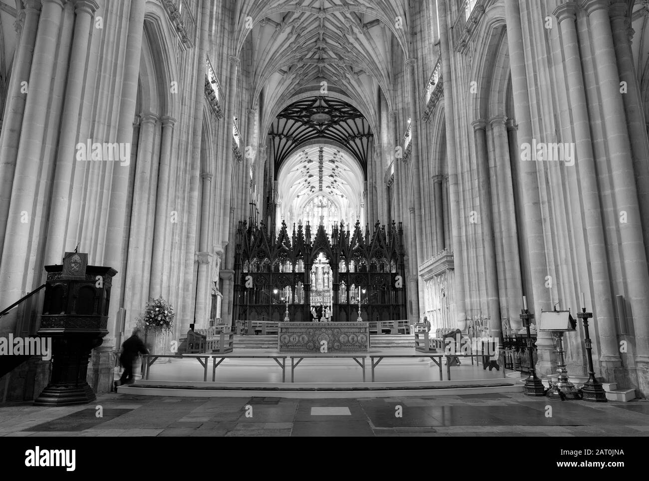 The interior of Winchester Cathedral Stock Photo - Alamy