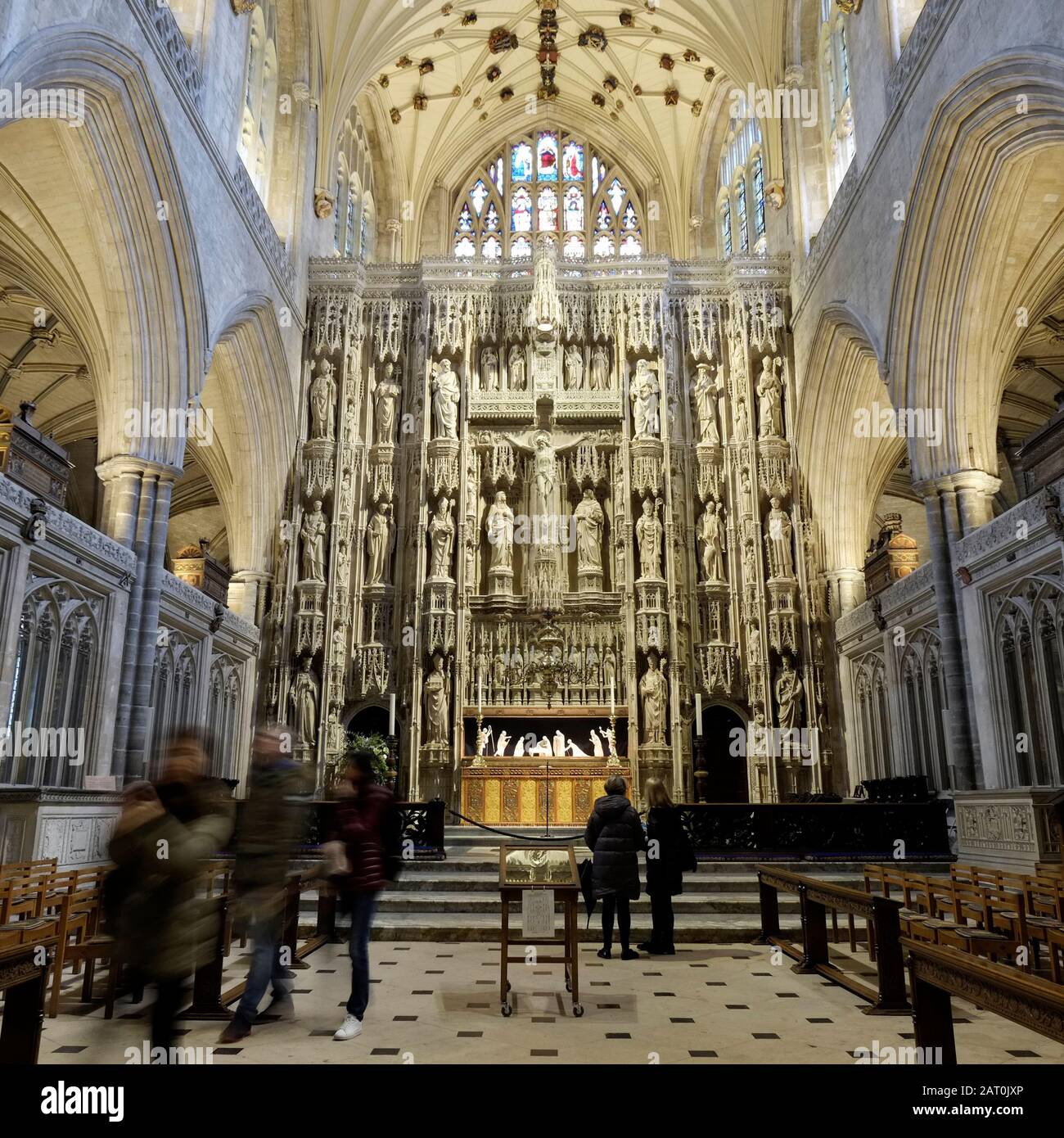 The interior of Winchester Cathedral Stock Photo - Alamy
