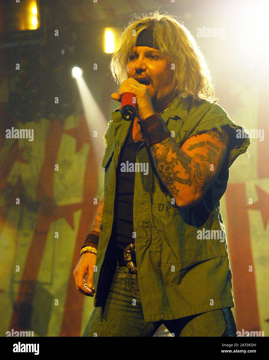FEBRUARY 20: Vince Neil of Motley Crue performs at the Bi-Lo Center in ...