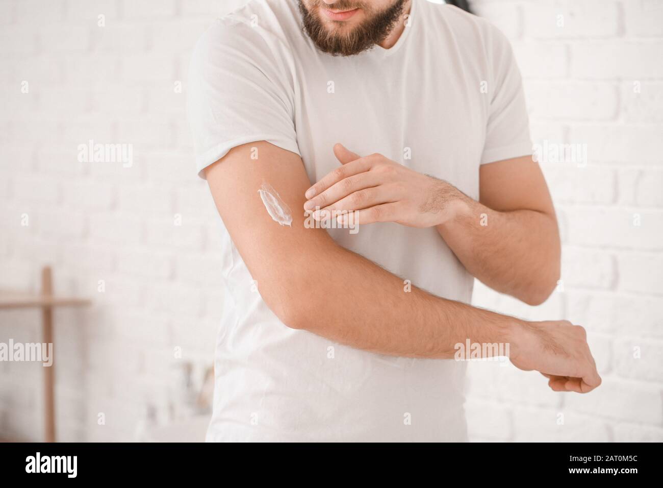 Man cream skin arm hi-res stock photography and images - Alamy