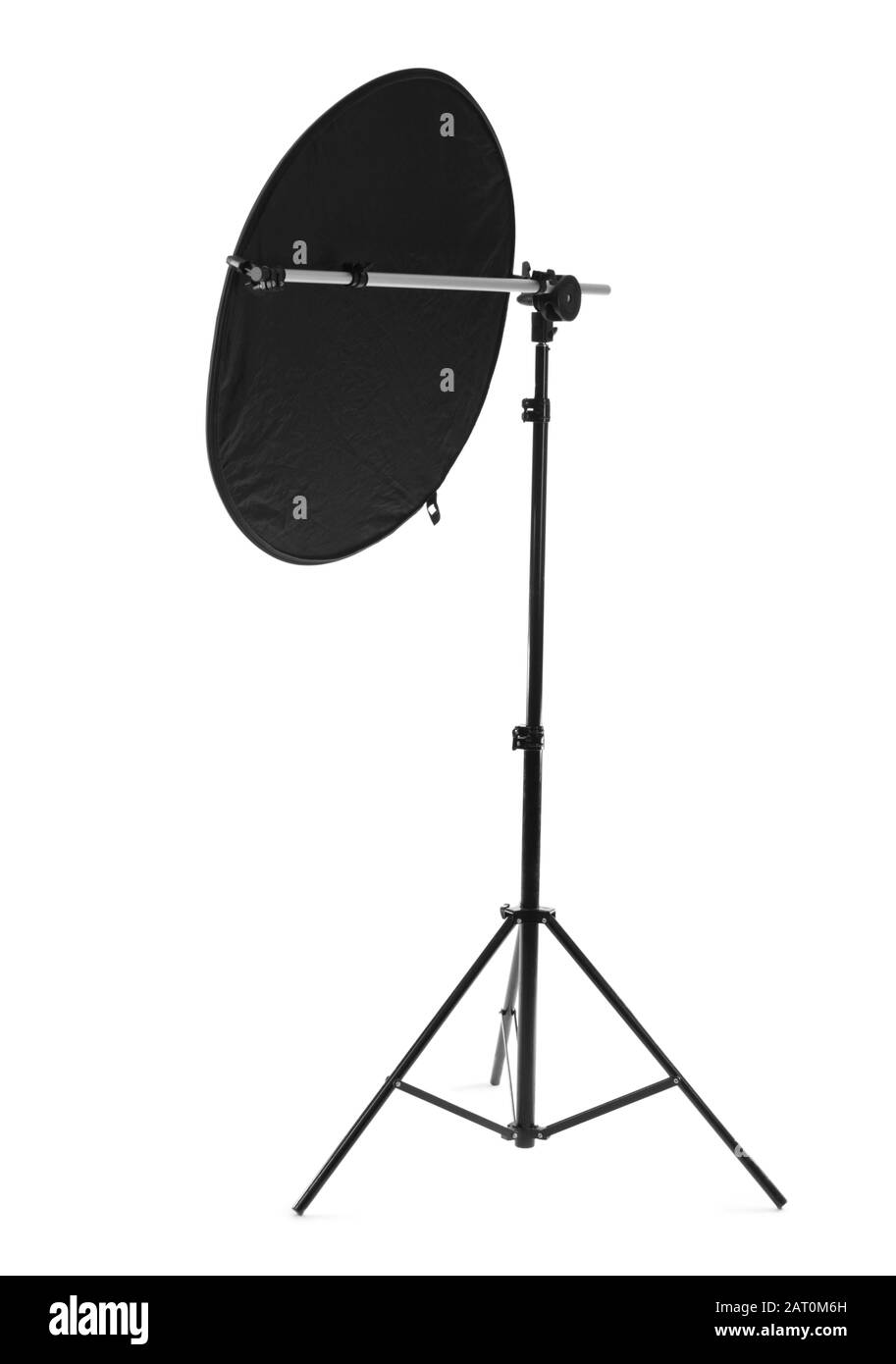 Modern photo reflector on white background Stock Photo - Alamy