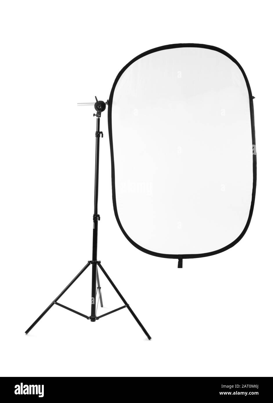 Modern photo reflector on white background Stock Photo - Alamy