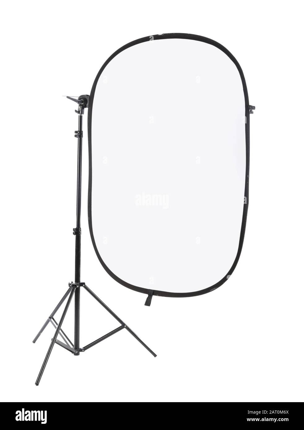 Modern photo reflector on white background Stock Photo - Alamy
