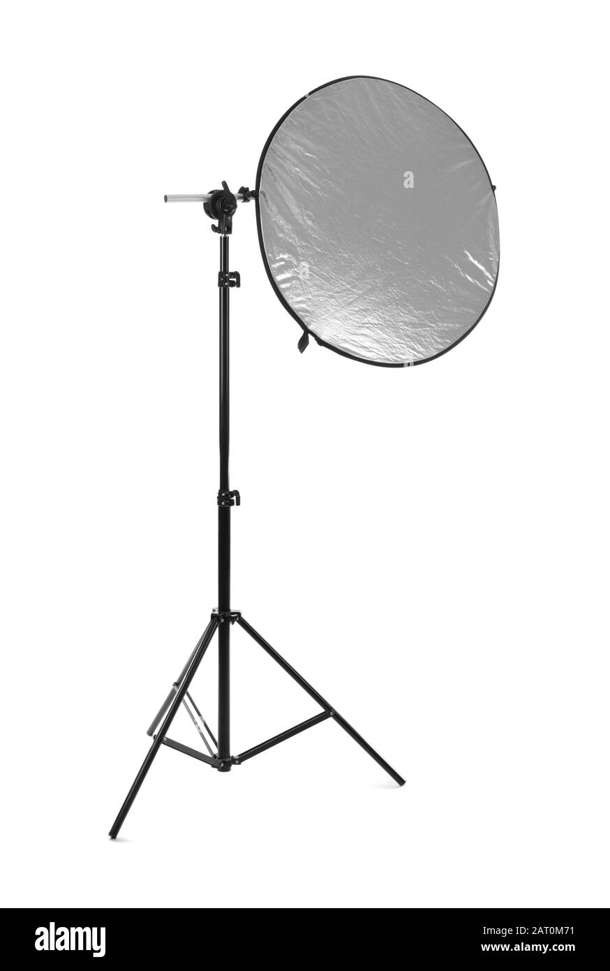 Modern photo reflector on white background Stock Photo - Alamy