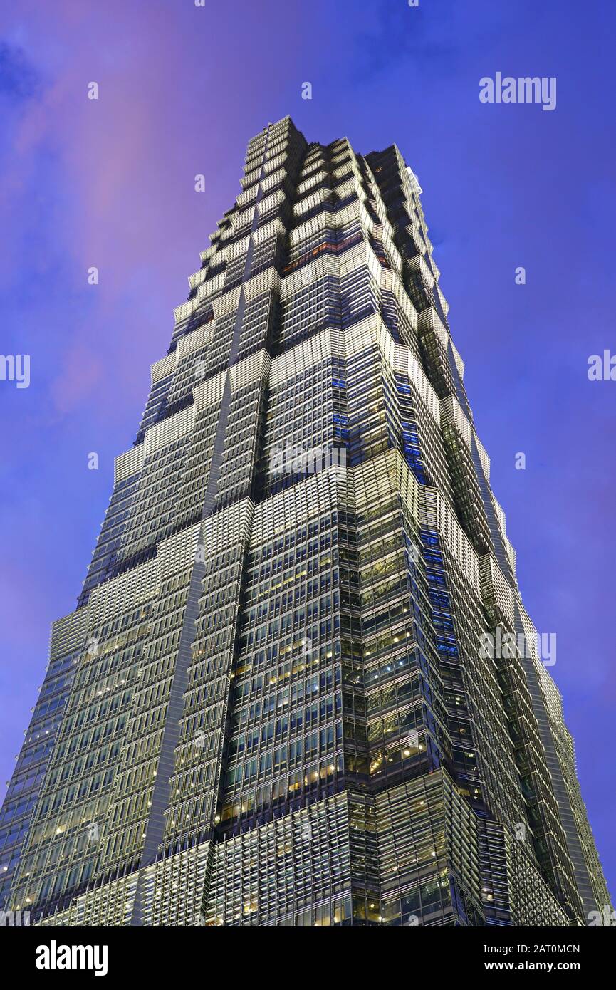 SHANGHAI, CHINA -1 NOV 2019- View of the Grand Hyatt Shanghai hotel in ...