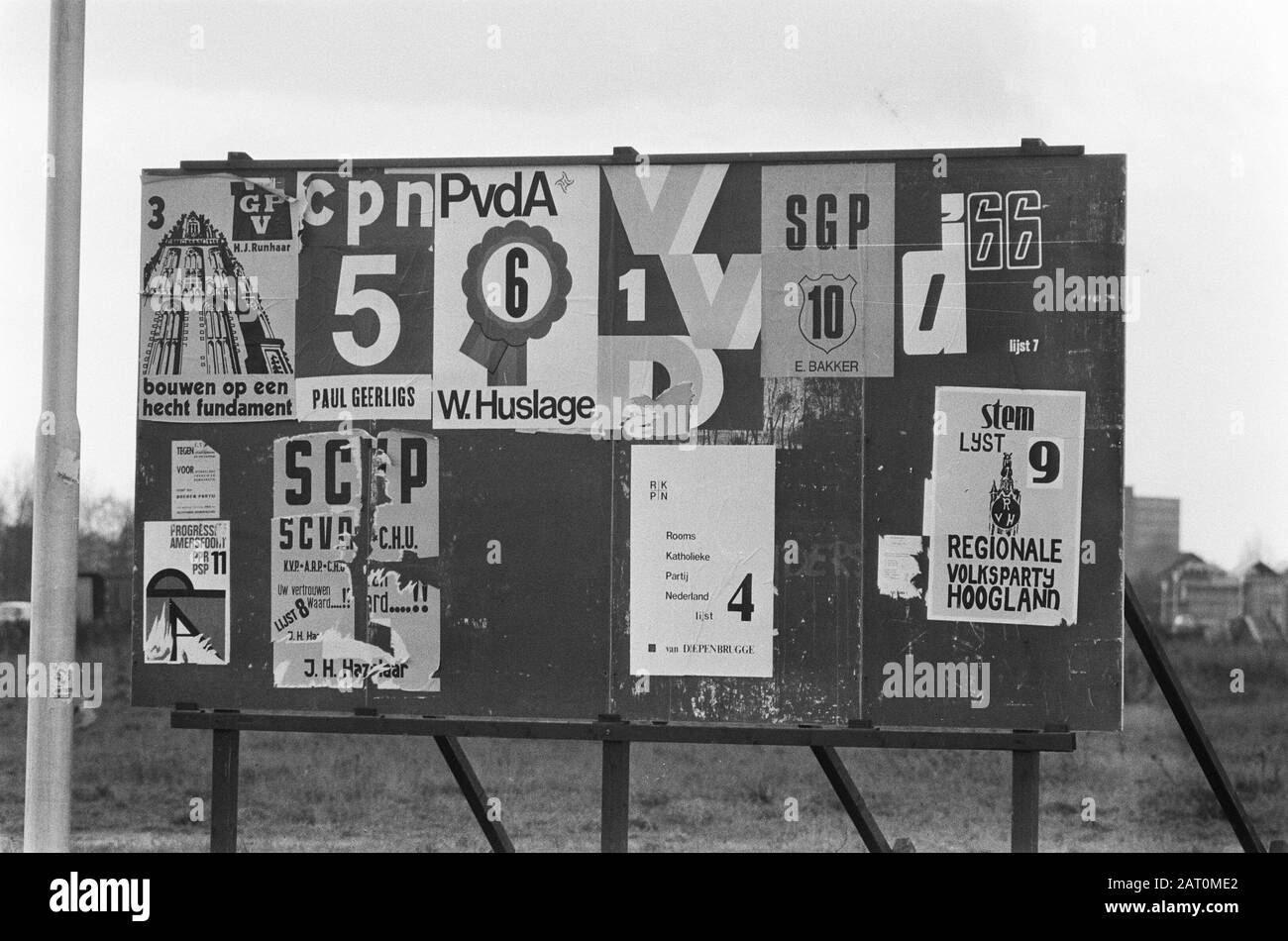 Election boards in Amersfoort for the municipal elections A billboard ...