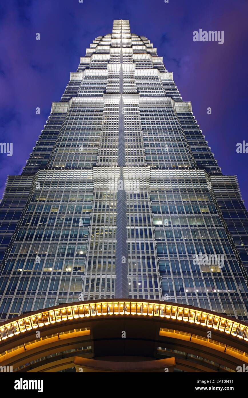 SHANGHAI, CHINA -1 NOV 2019- View of the Grand Hyatt Shanghai hotel in ...