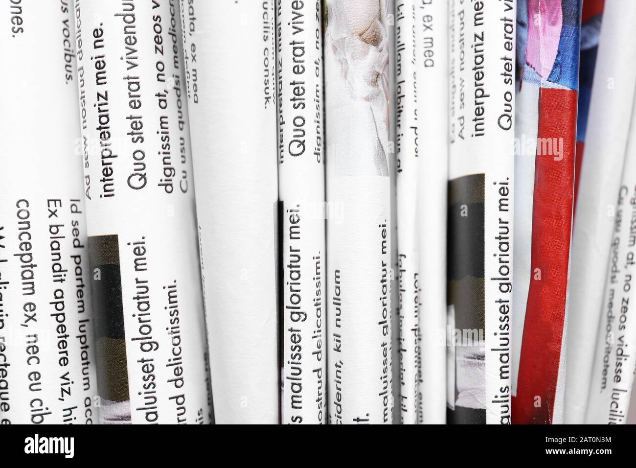 Many different newspapers, closeup view Stock Photo - Alamy