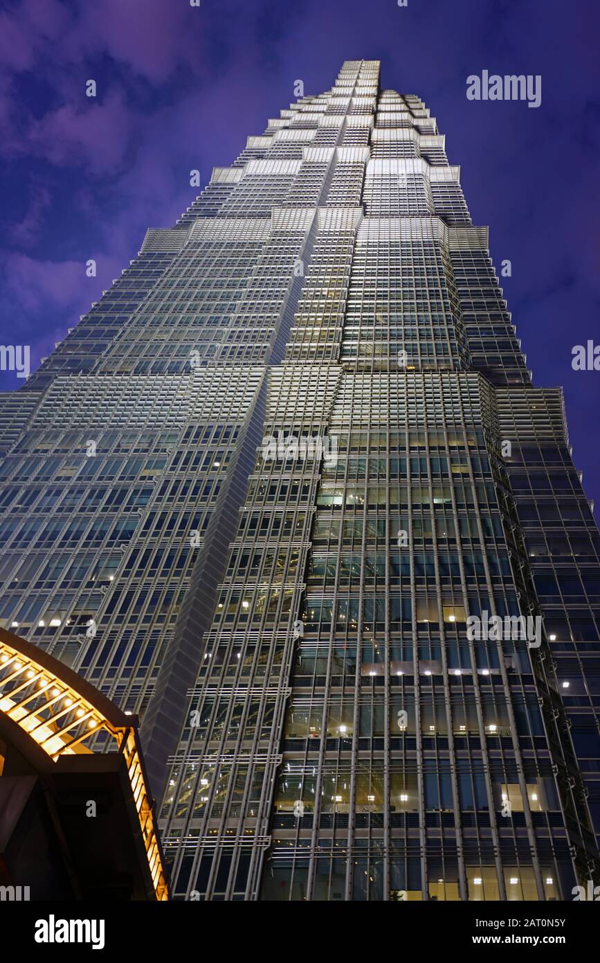 SHANGHAI, CHINA -1 NOV 2019- View of the Grand Hyatt Shanghai hotel in ...