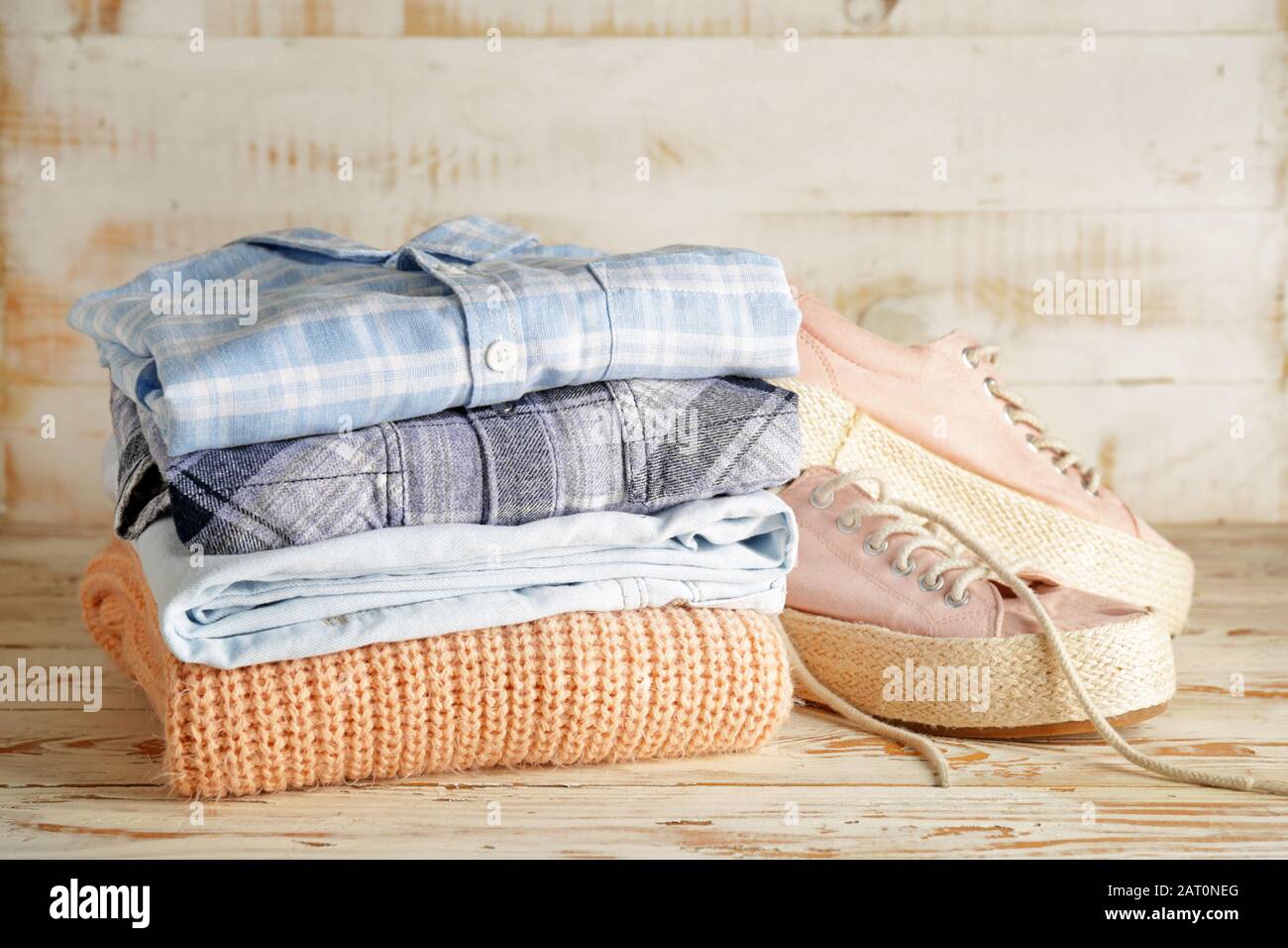 Shoes on table hi-res stock photography and images - Alamy