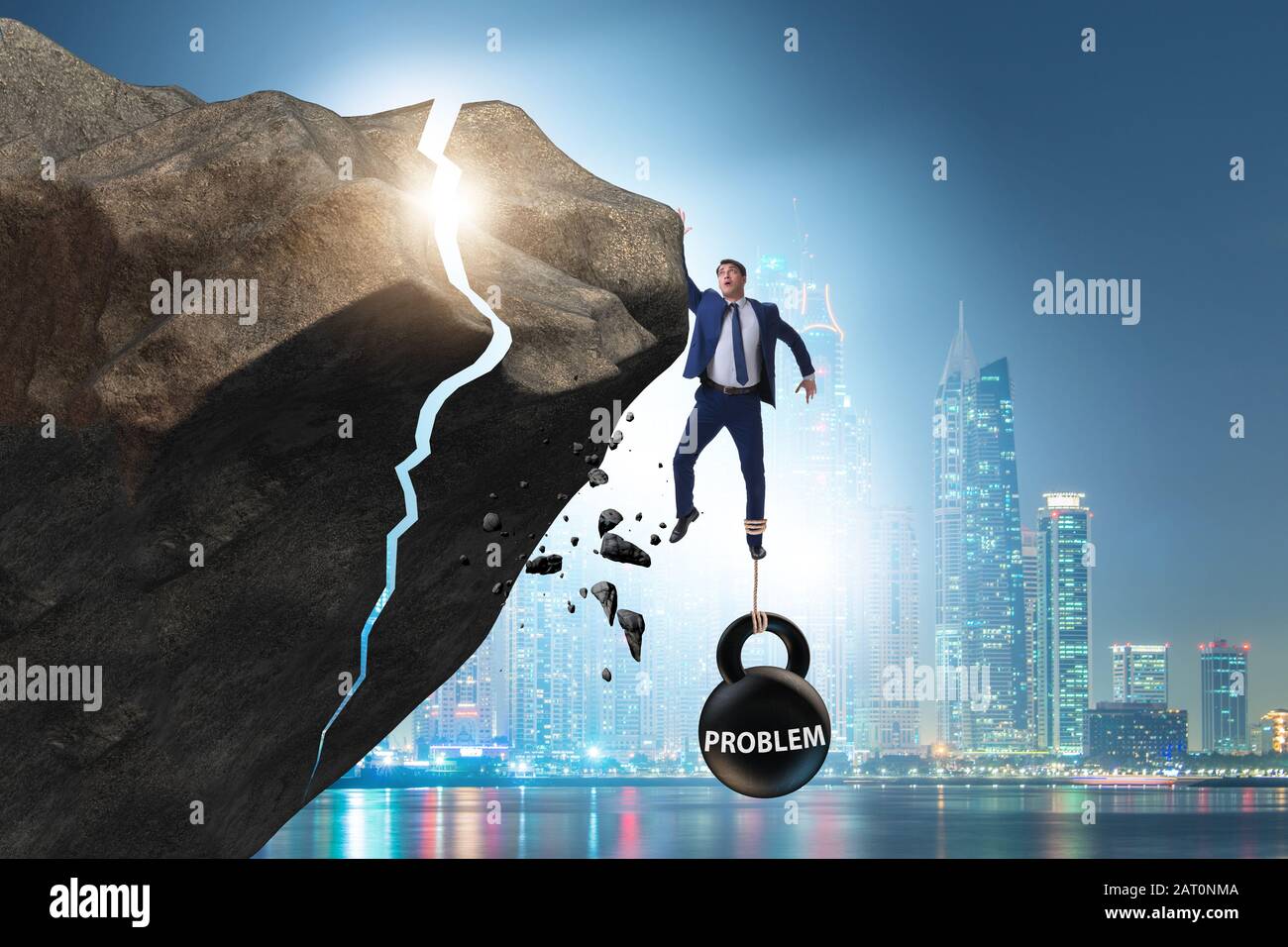 The concept of problem with businessman Stock Photo - Alamy