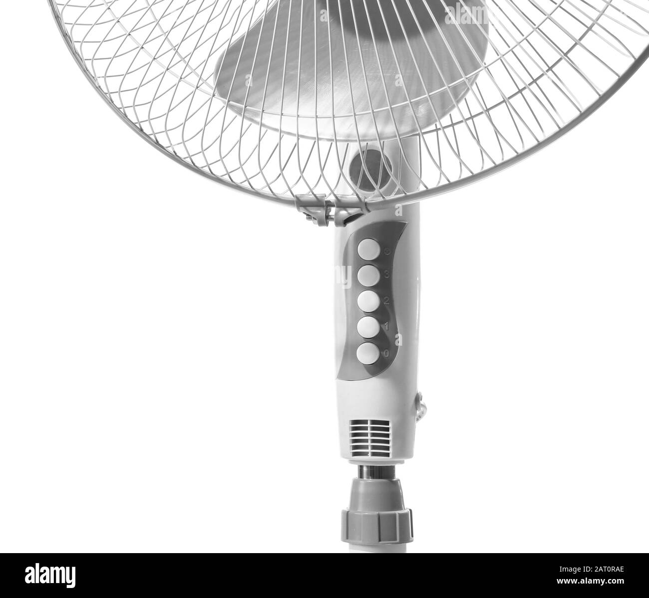 Modern electric fan on white background, closeup Stock Photo - Alamy