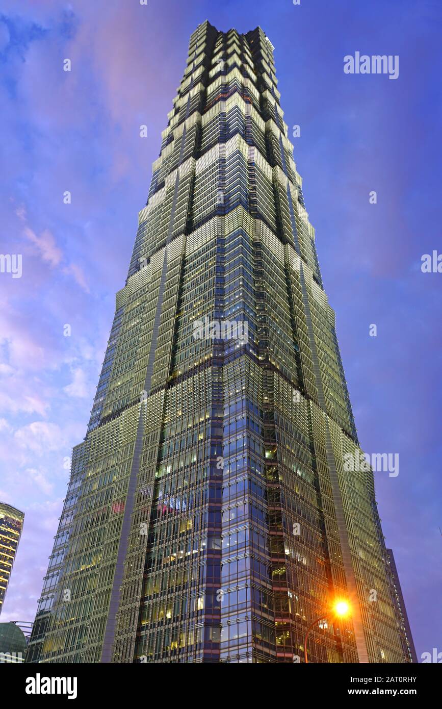 SHANGHAI, CHINA -1 NOV 2019- View of the Grand Hyatt Shanghai hotel in ...