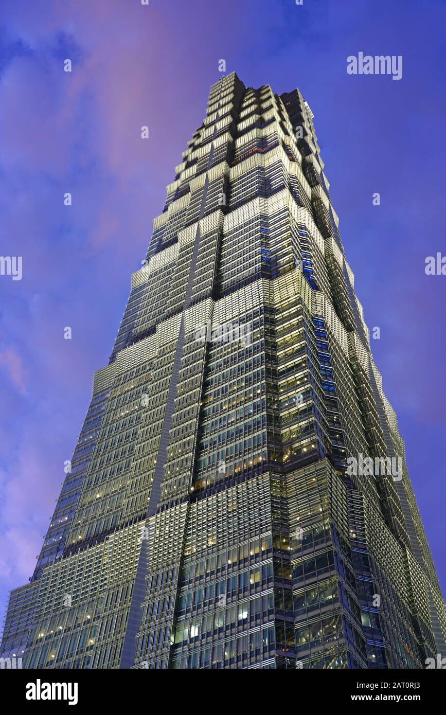 SHANGHAI, CHINA -1 NOV 2019- View of the Grand Hyatt Shanghai hotel in ...