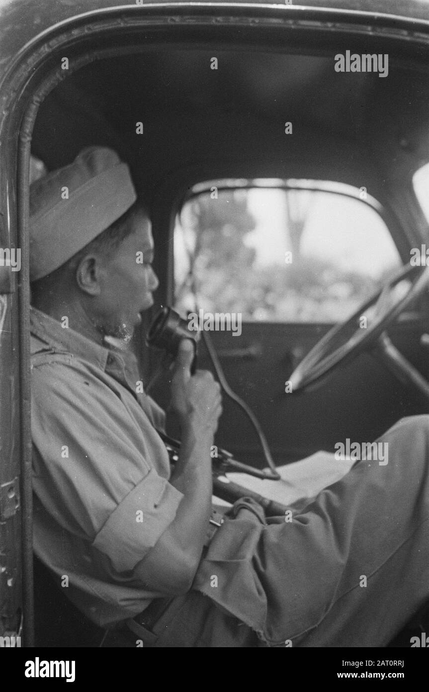 Getasan at Kopeng An Indonesian man in uniform speaks in a microphone ...