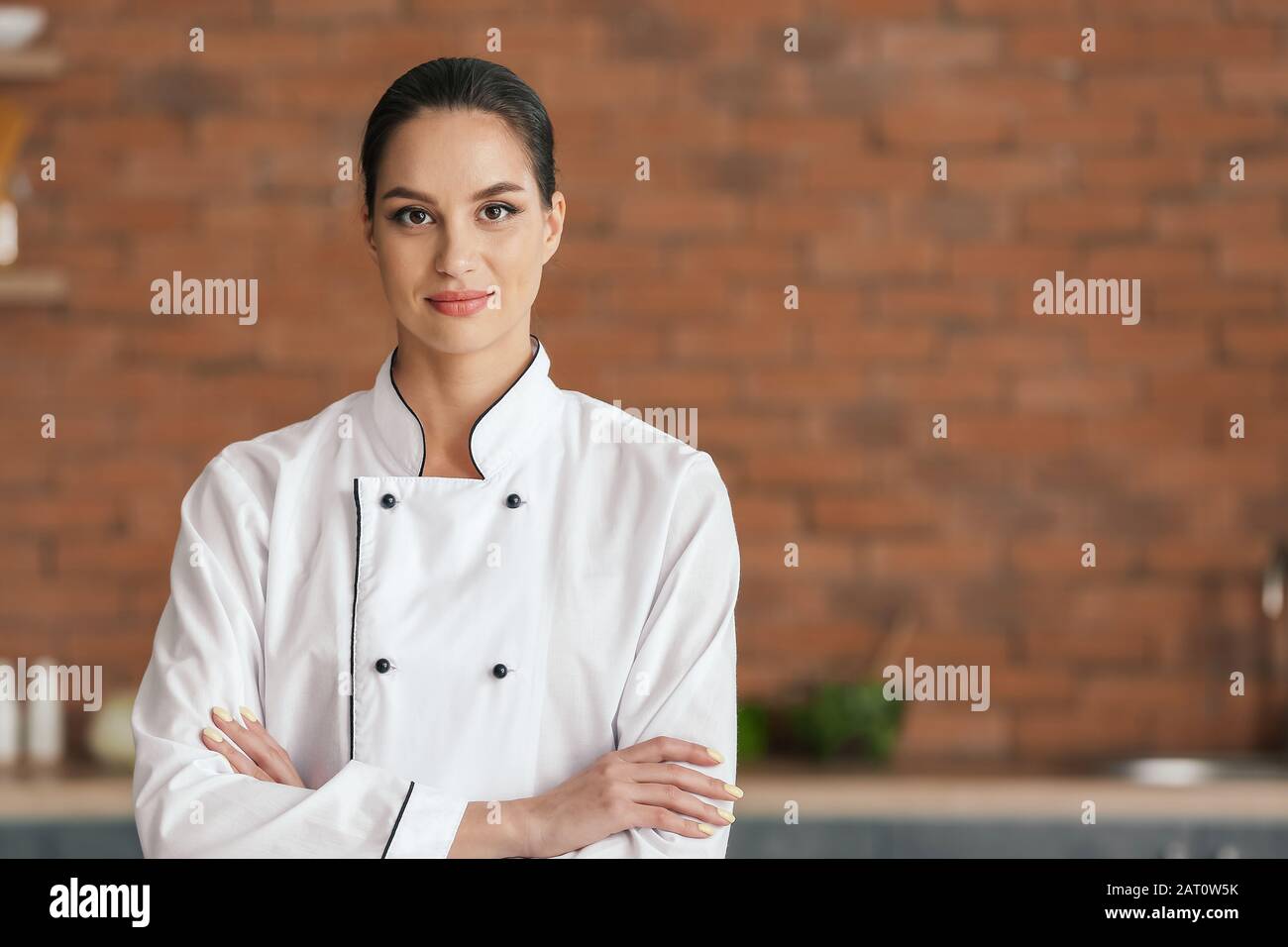 Beautiful female chef hi-res stock photography and images - Alamy