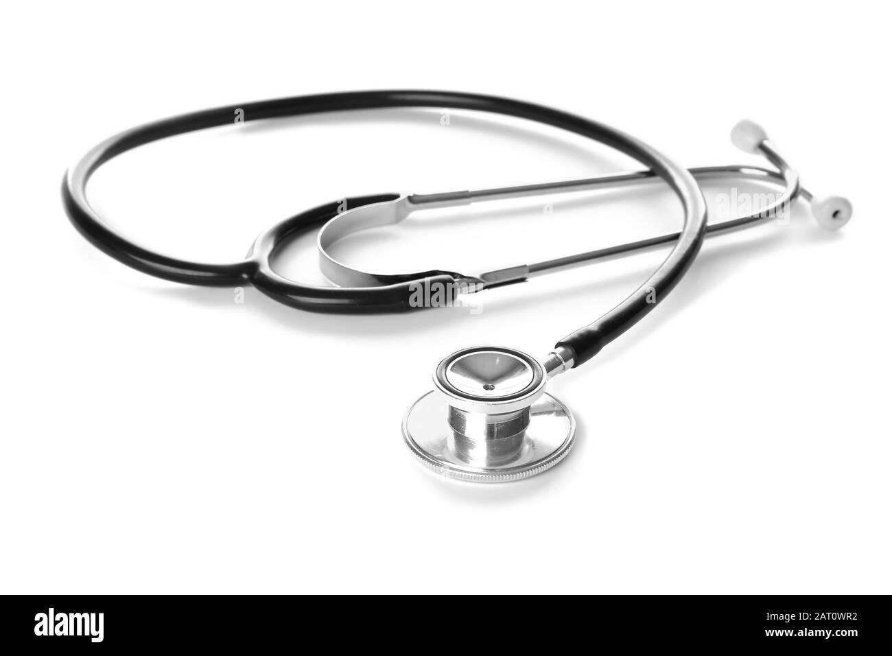 Modern stethoscope on white background Stock Photo - Alamy