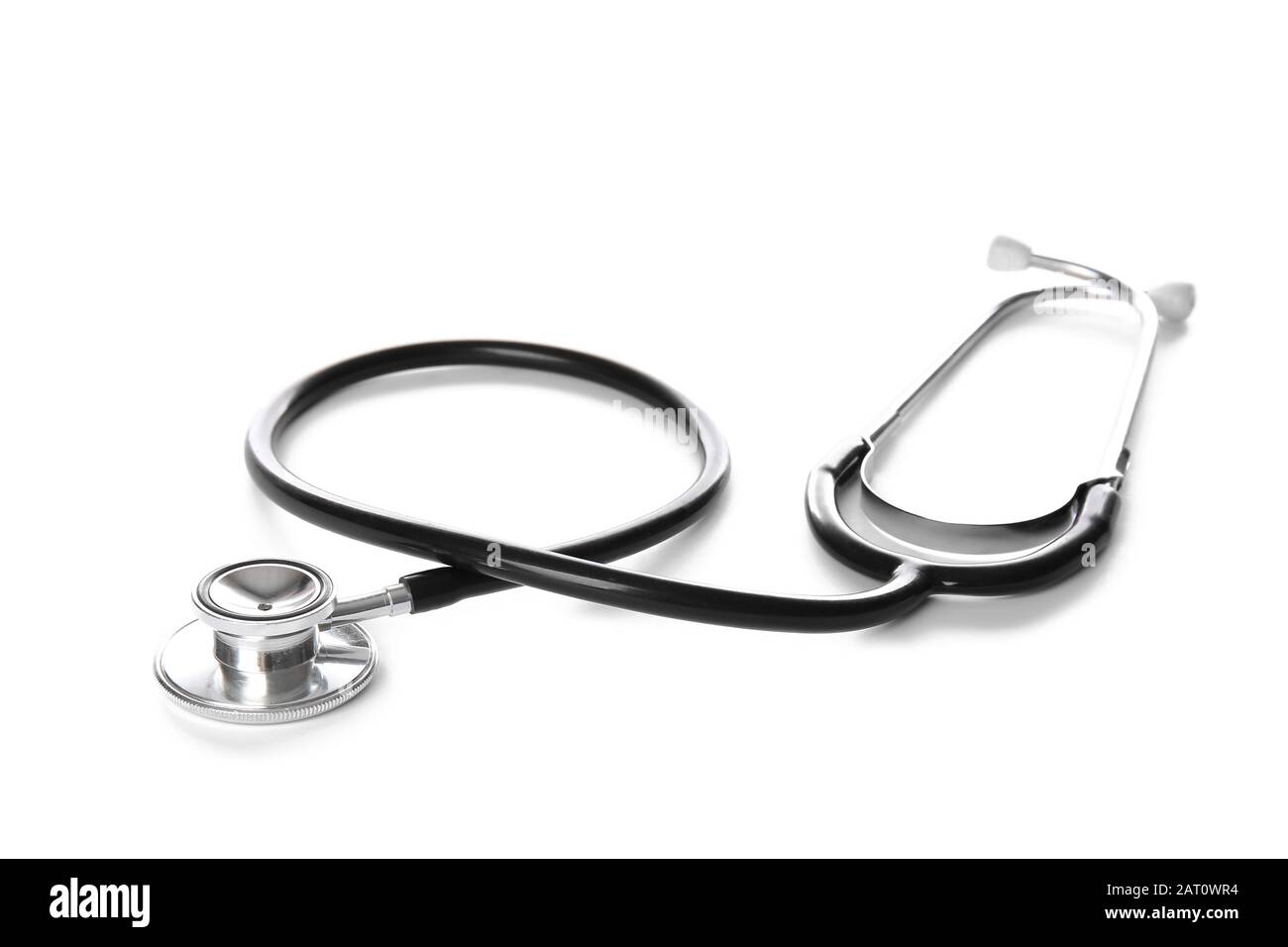 Modern stethoscope on white background Stock Photo - Alamy