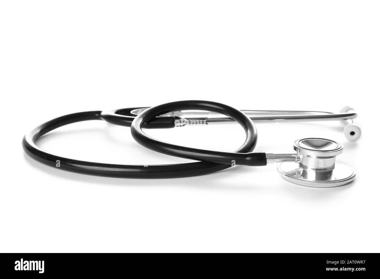 Modern stethoscope on white background Stock Photo - Alamy