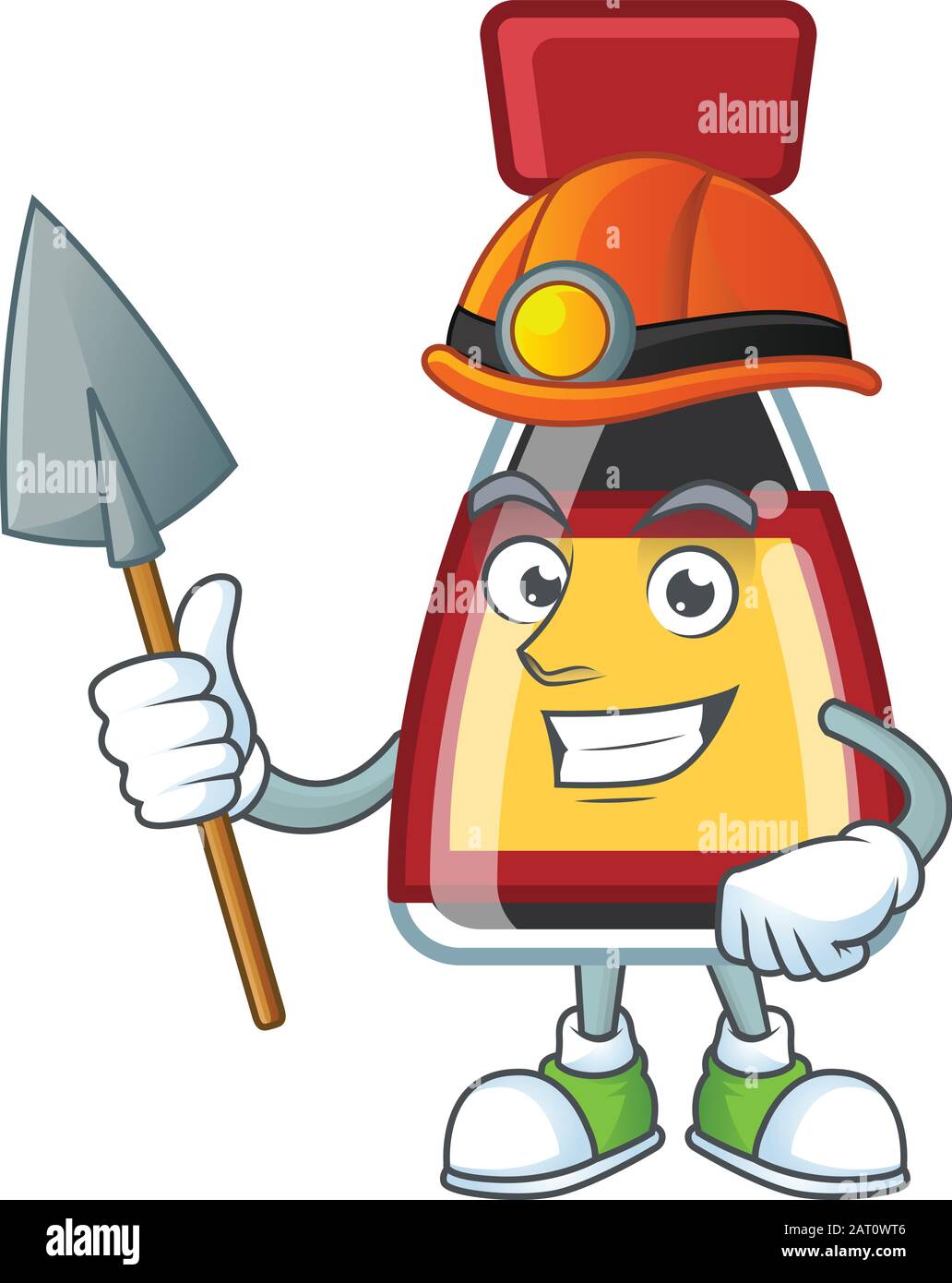 Cool clever Miner say asian sauce cartoon character design Stock Vector ...