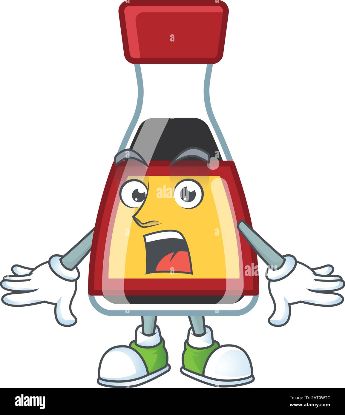 Say asian sauce cartoon character design on a surprised gesture Stock ...