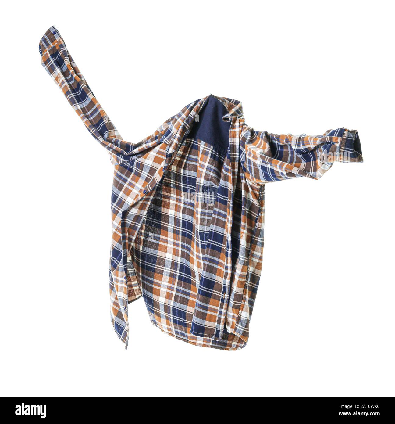 Flying shirt on white background Stock Photo - Alamy