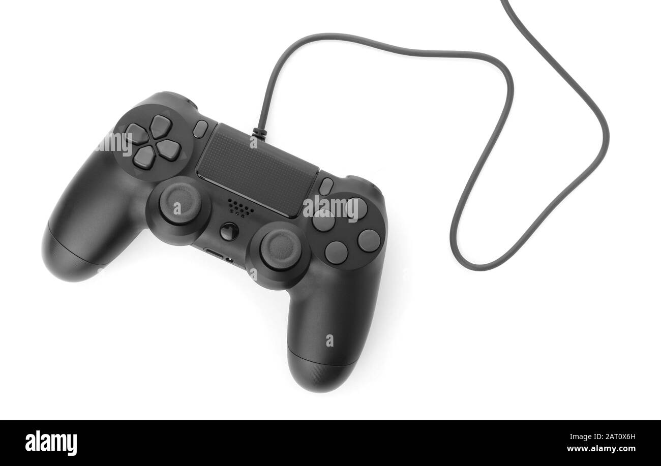 Modern game pad on white background Stock Photo - Alamy