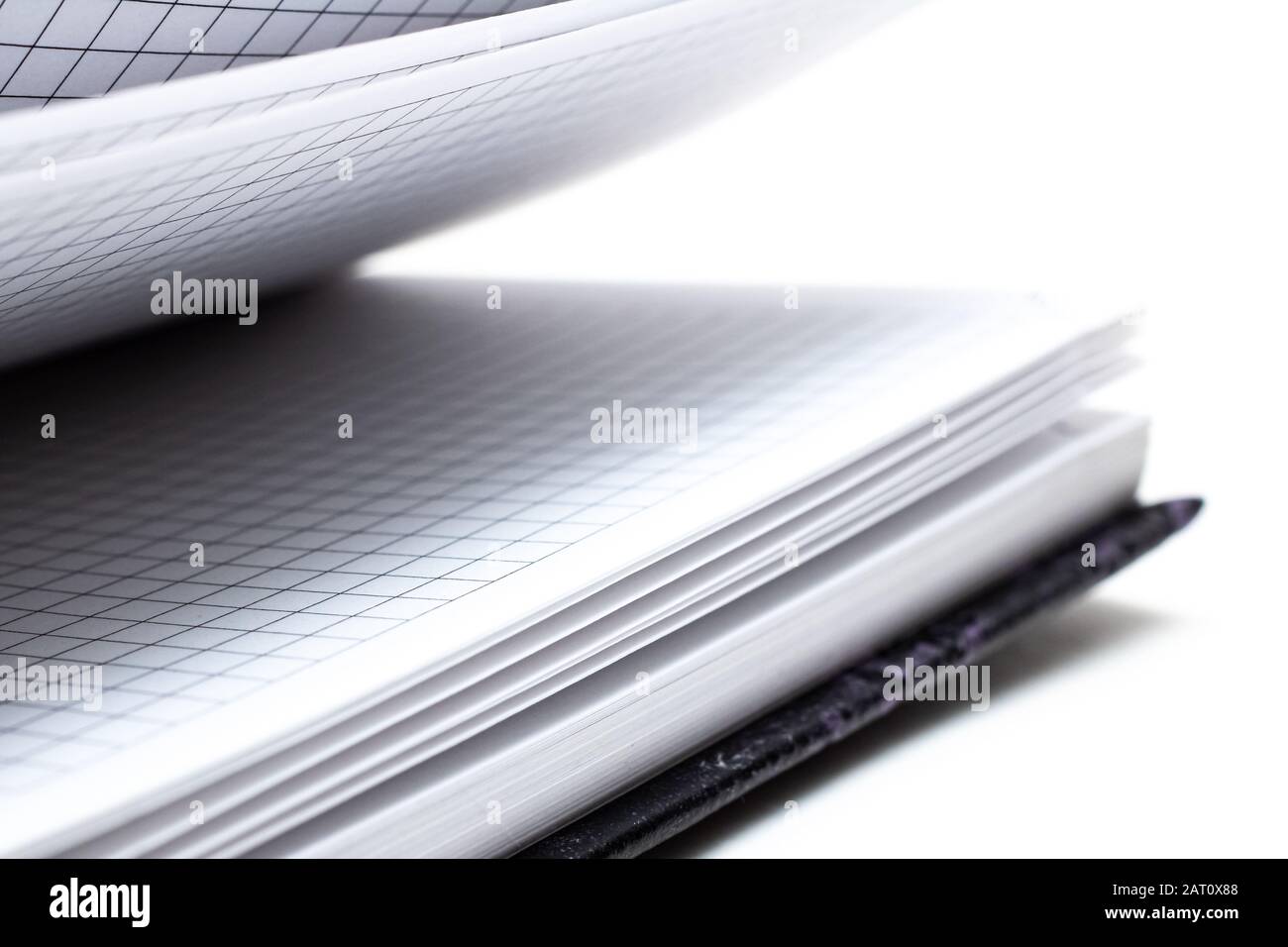 Corner of a book with blank white pages, isolated on white Stock Photo ...