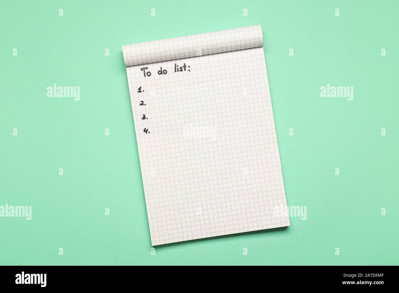 Empty to do list on color background Stock Photo - Alamy