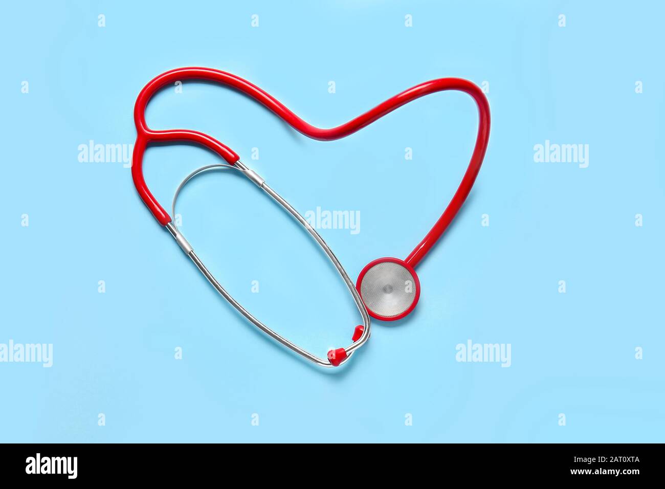 Modern stethoscope on color background Stock Photo - Alamy