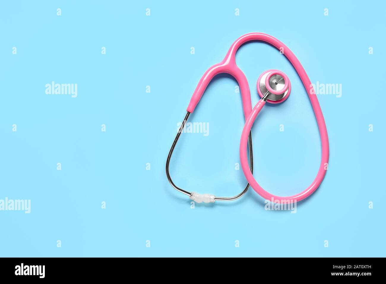 Modern stethoscope on color background Stock Photo - Alamy