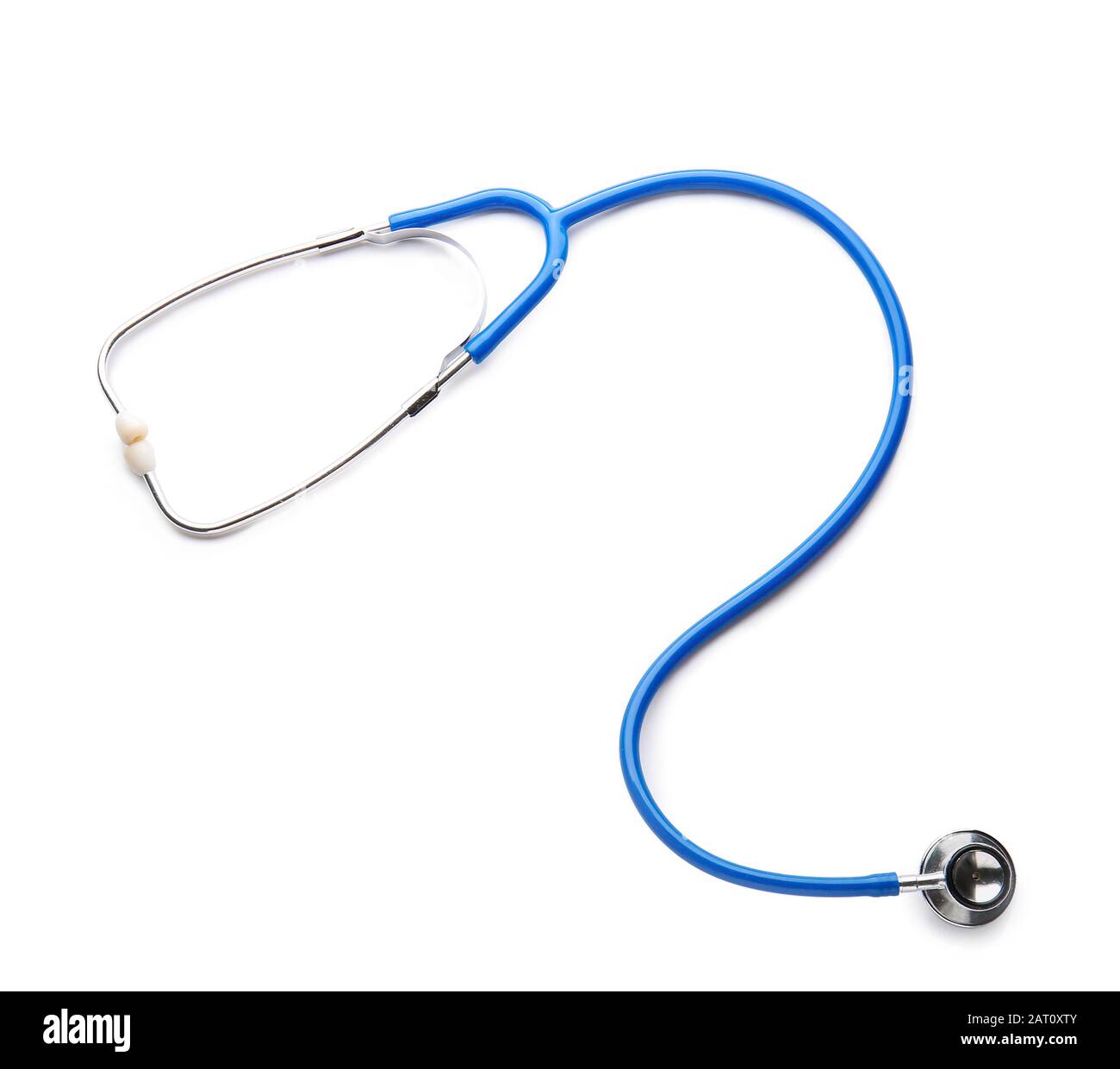 Modern stethoscope on white background Stock Photo - Alamy